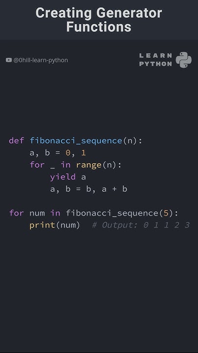 Creating Generator Functions In Python Pythonlearning Programming Coding Pythoncoding 1478