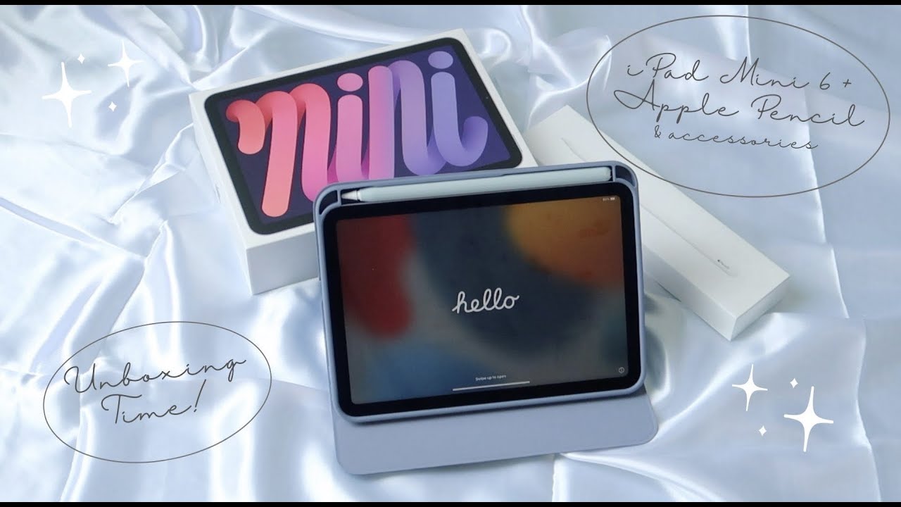 iPad mini 6 + Apple Pencil unboxing & accessories 💫 || Jezrynne Eng ...