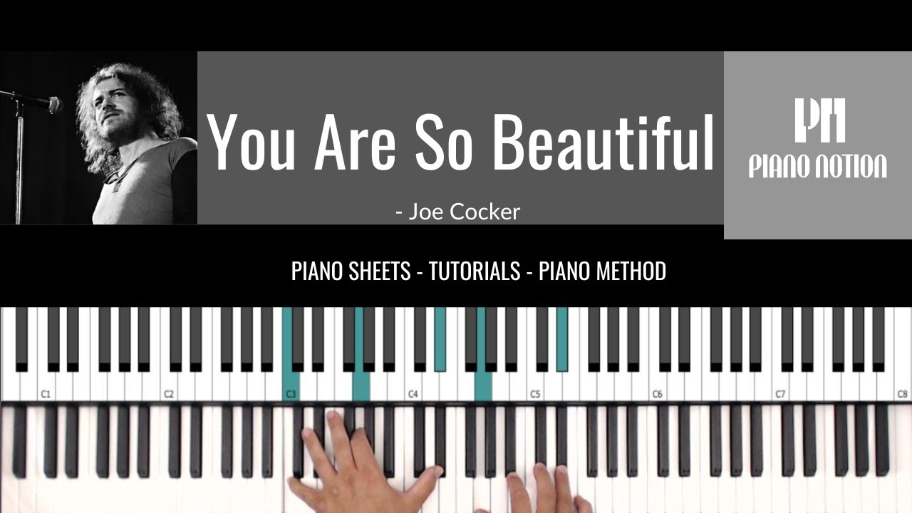 You Are So Beautiful - Joe Cocker (Sheet Music - Piano Solo - Piano ...