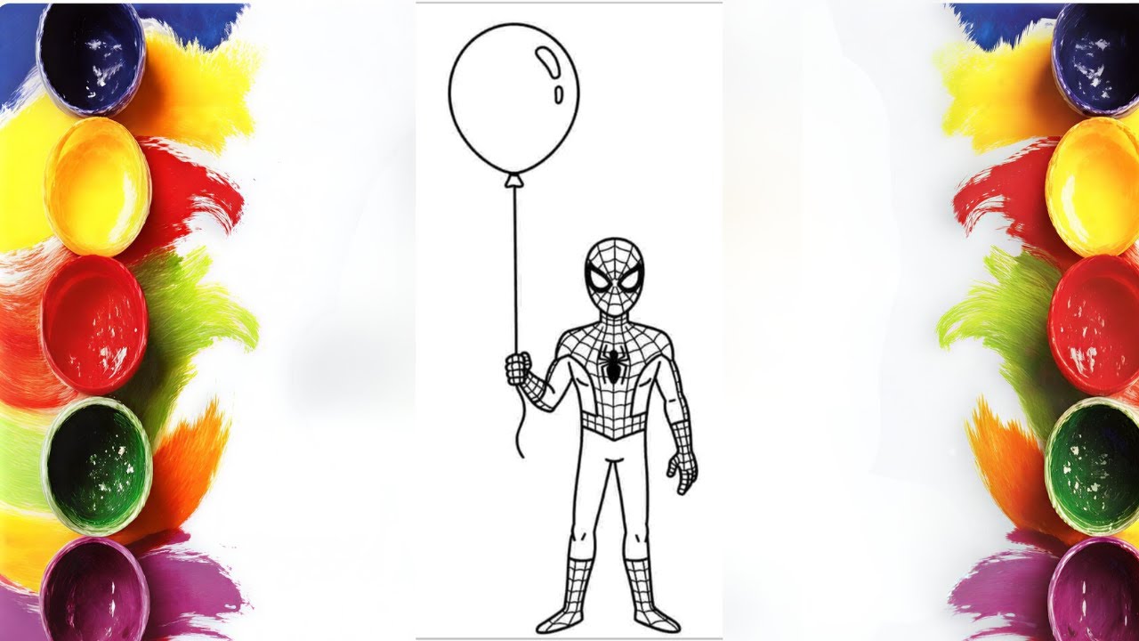 Relaxing Learning: How to Color a Spiderman with Balloon Smoothly ...