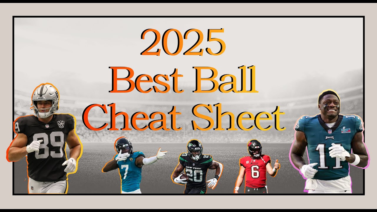 2025 Best Ball Cheat Sheet fantasyfootball - YouTube