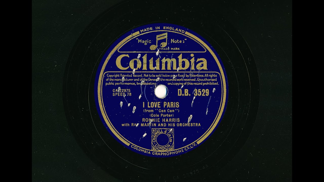 Ronnie Harris - I Love Paris - YouTube