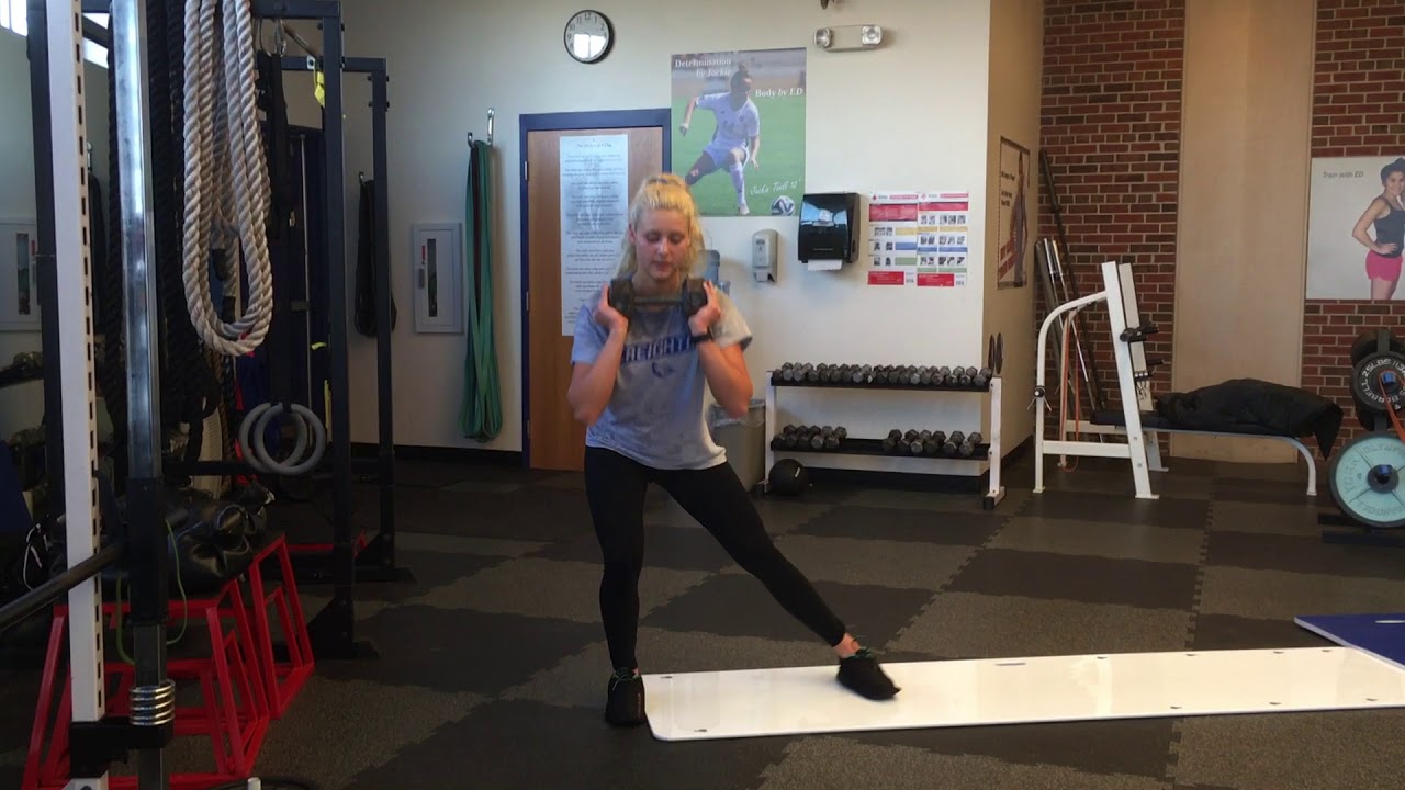 Side Slide with Dumbbell - YouTube