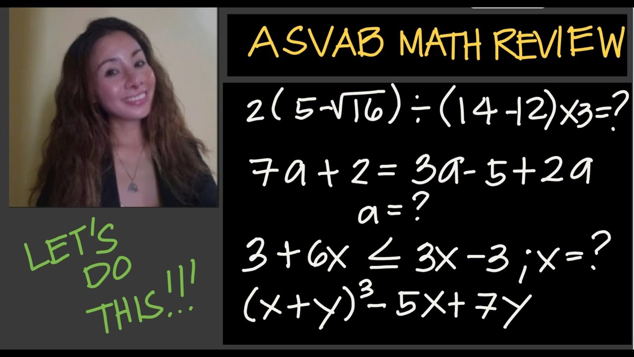 ASVAB: MATH PRACTICE | Jane Maciejewski - YouTube