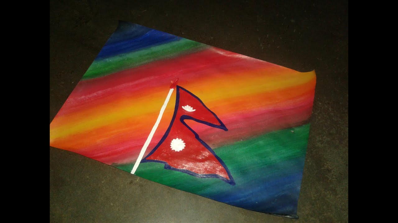Nepali Flag | Beautiful Nepal Flag Drawing | Drawing Spectrum ...