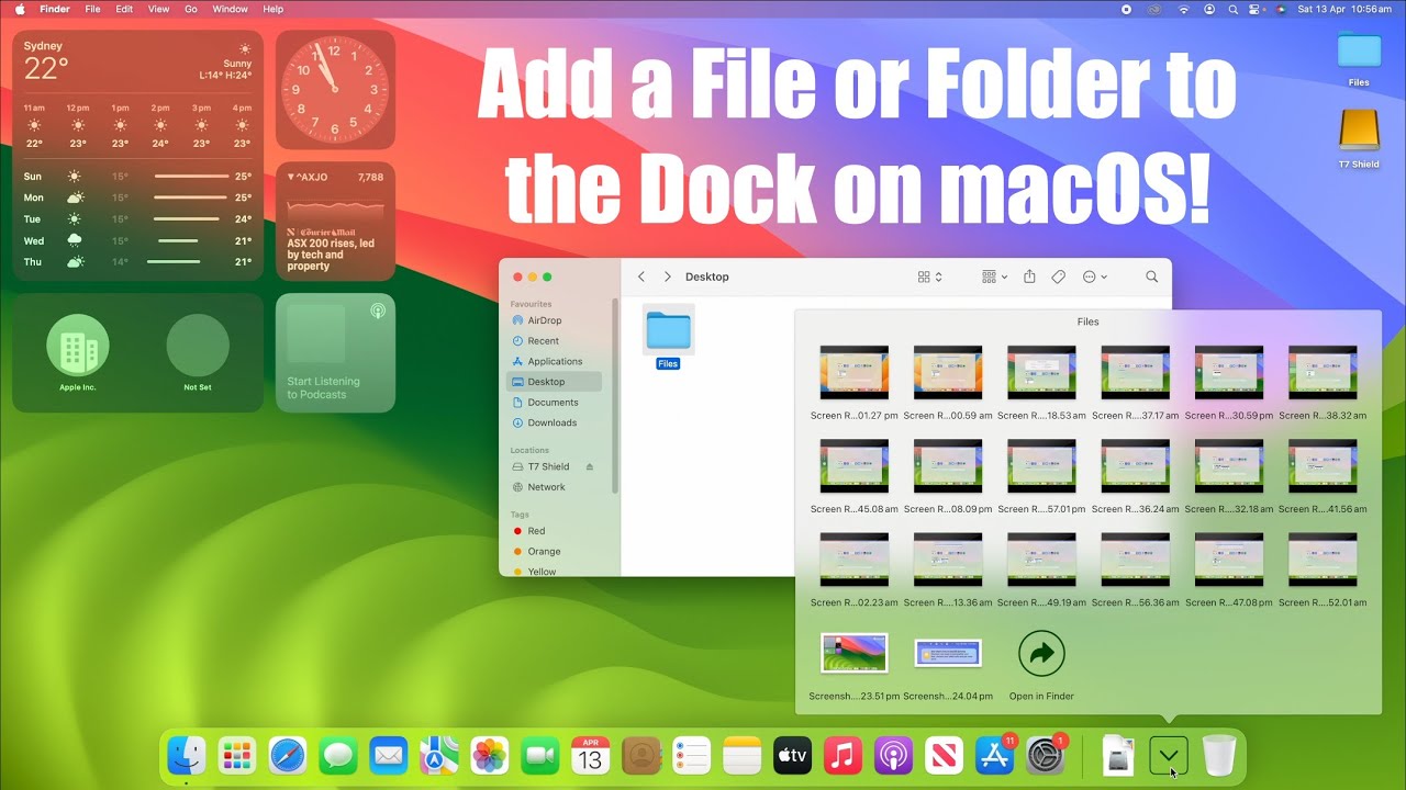 How to Add a File or Folder to the Dock on macOS - YouTube