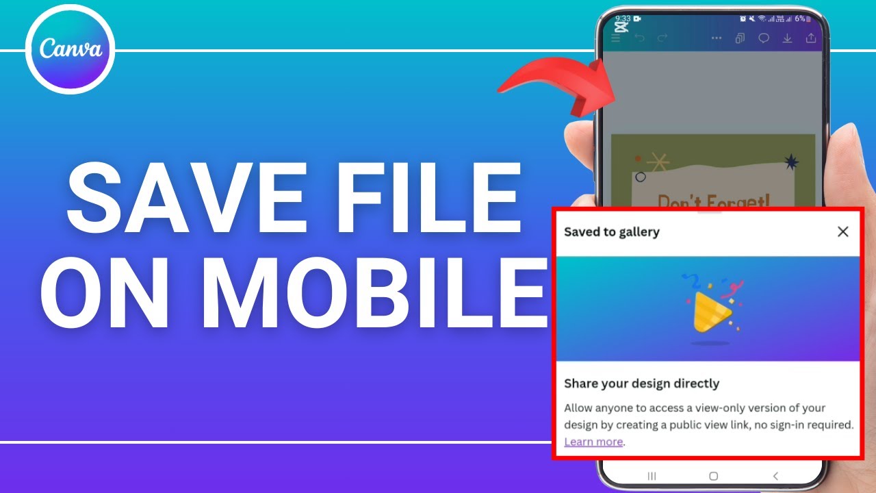 How To Save File On Canva Mobile App - YouTube