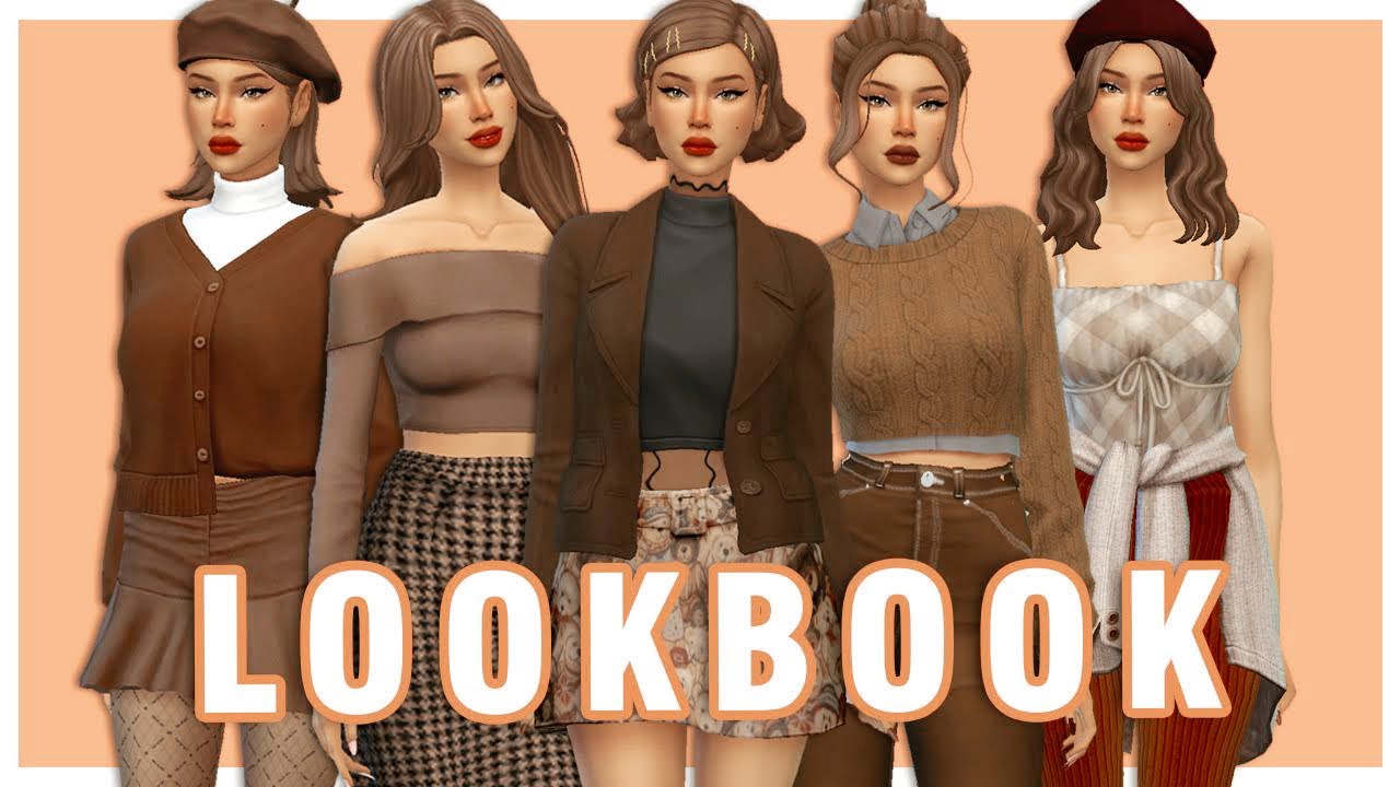 FALL LOOKBOOK 🍁 | Sims 4 Create A Sim (FULL CC LIST) #sims4 #ts4 - YouTube