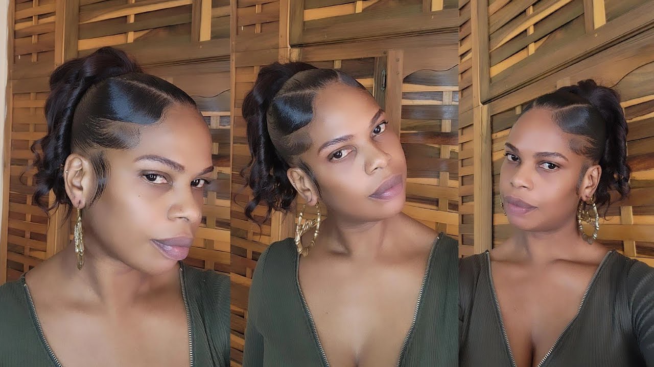 How to three part ponytail - YouTube