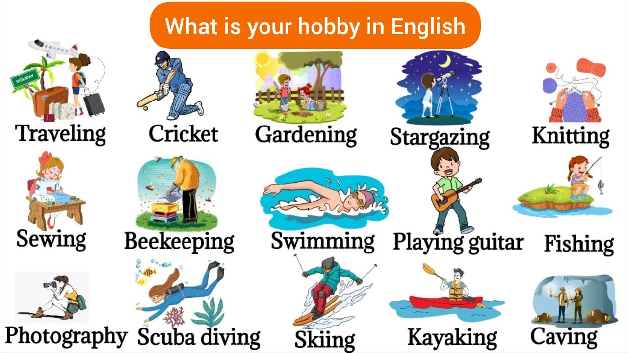 Hobby Related Vocabulary | English vocabulary for beginners ...