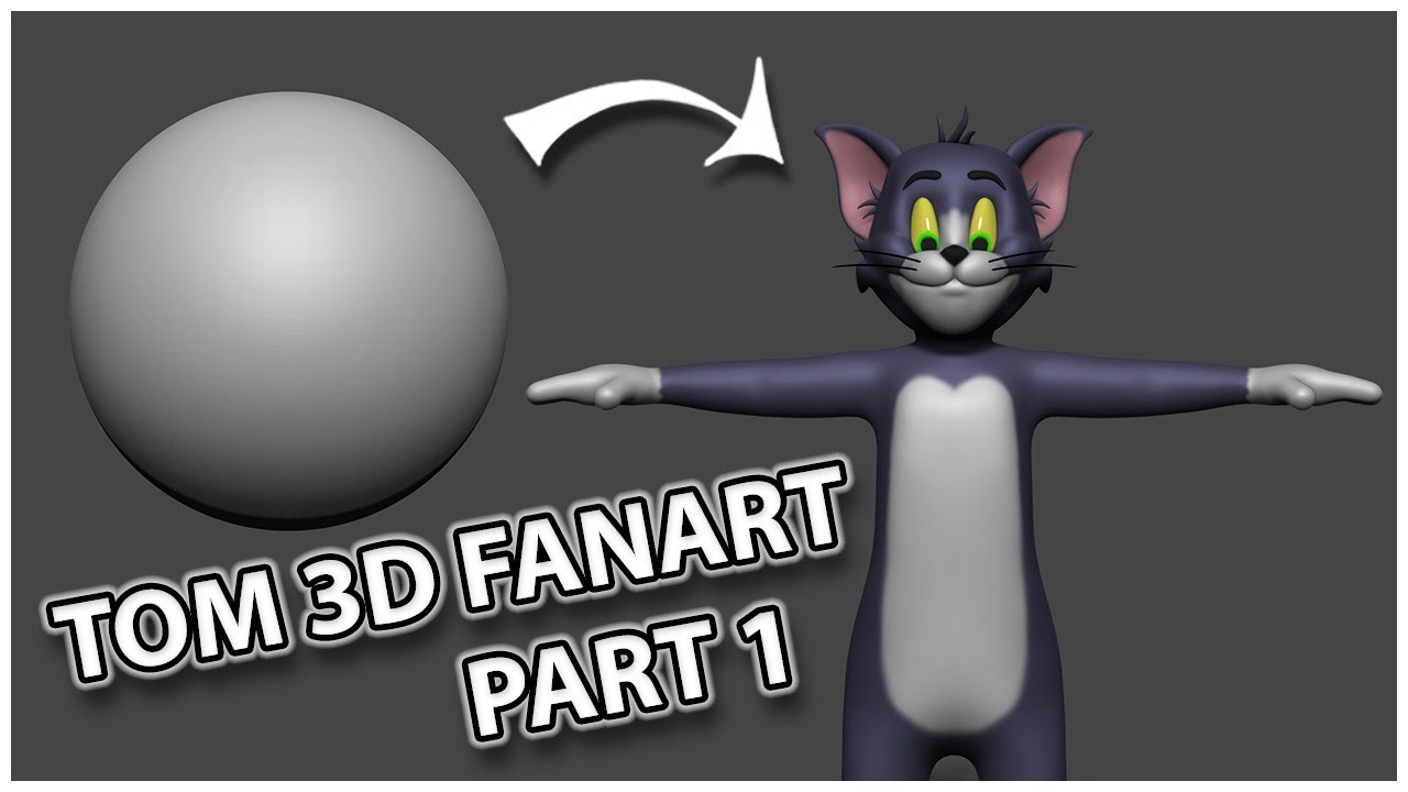 Tom 3D Fanart Sculpting in Zbrush Timelapse - YouTube
