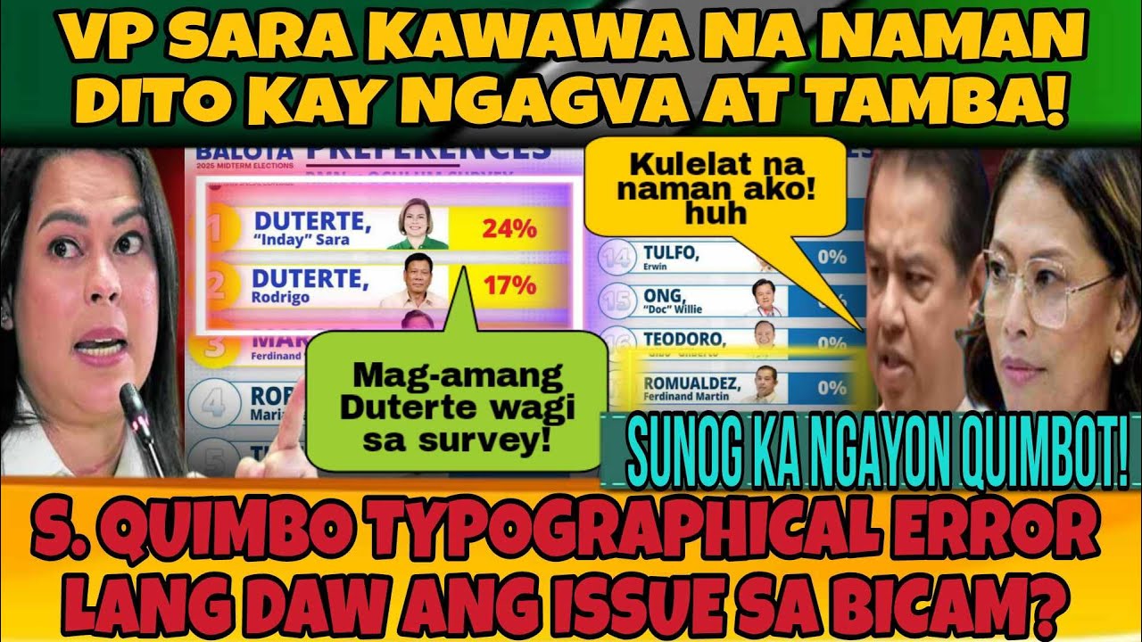 VP SARA KAWAWA NA NAMAN KAAY NGAGVA & TAMBA! SUNOG KA DITO QUIMBOT! TYPOGRAPHICAL ERROR BICAM ...
