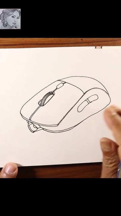 How To Draw Computer Mouse Step By Step Shorts Youtube