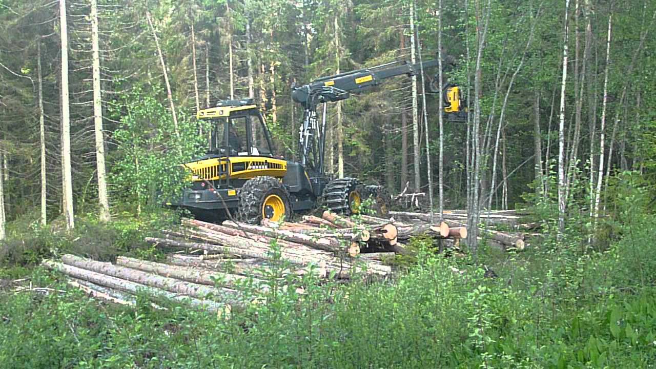 Ponsse bear harvester 6w - YouTube
