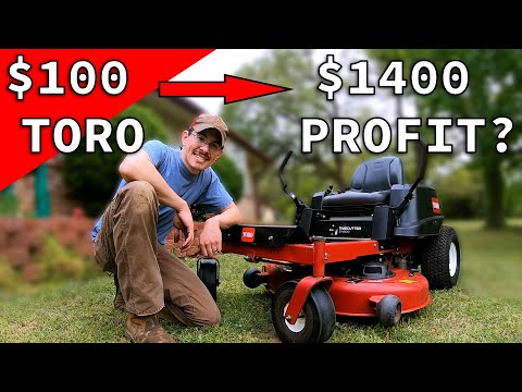 Can I Sell My $100 DEAD Toro Zero Turn for $1800? | Mower Fix and Sell ...