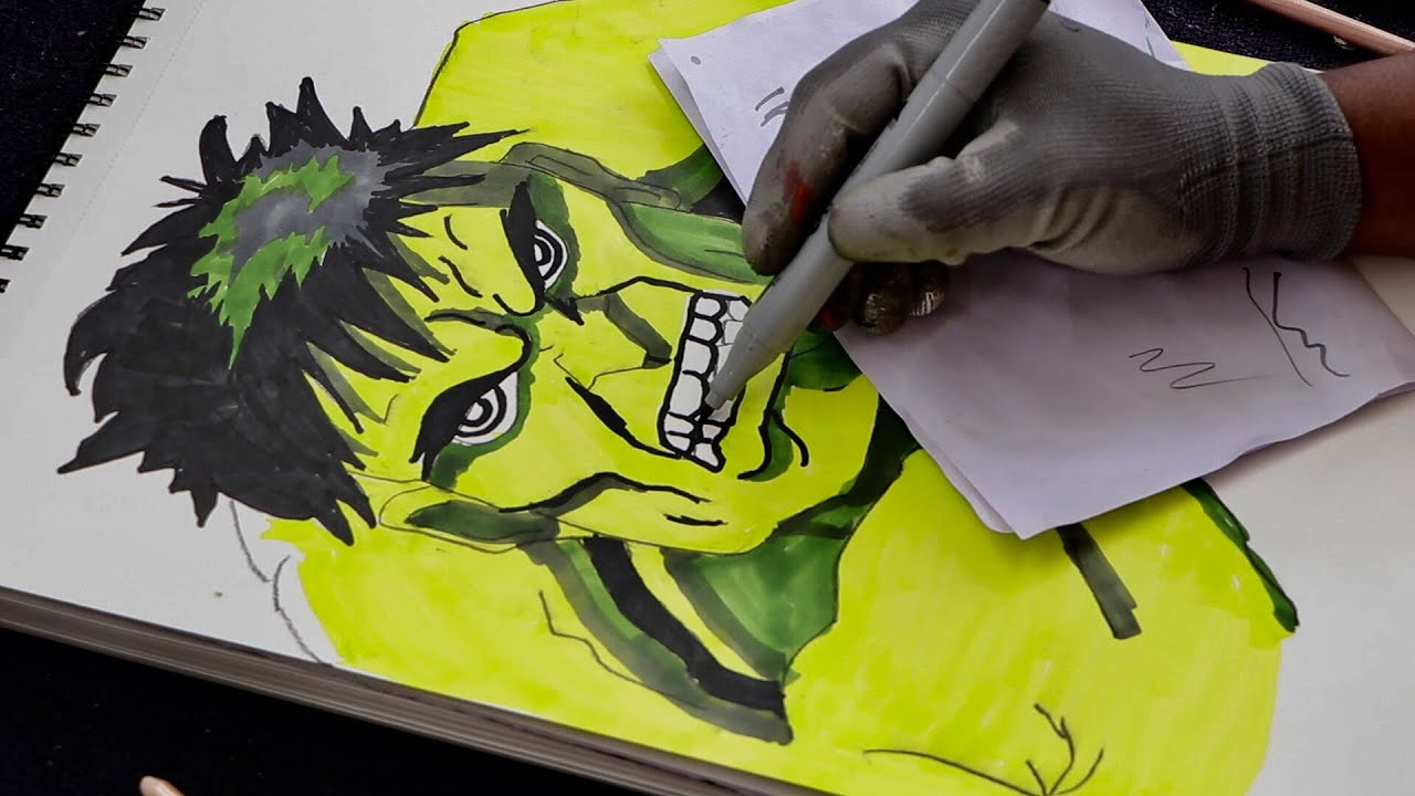 Drawing Hulk | Infinity war | Timelapse #52 - YouTube