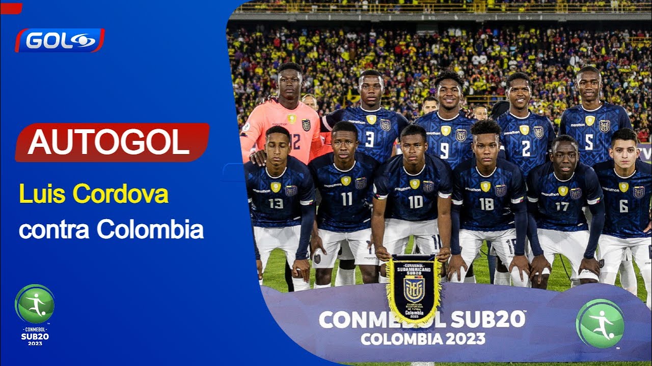 Autogol de Luis Cordova en Colombia vs Ecuador - Sudamericano Sub-20 ...