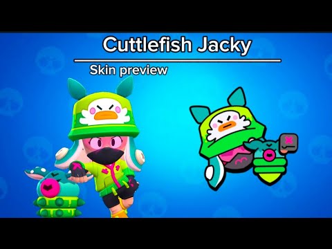 Brawl stars | Cuttlefish Jacky skin preview video - YouTube