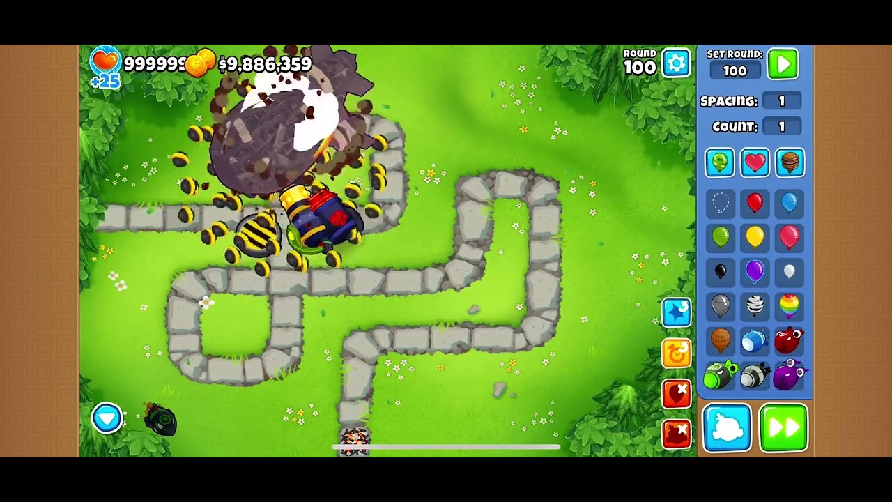 Can Three Tier 5 Bomb Towers Beat Round 100???! - YouTube
