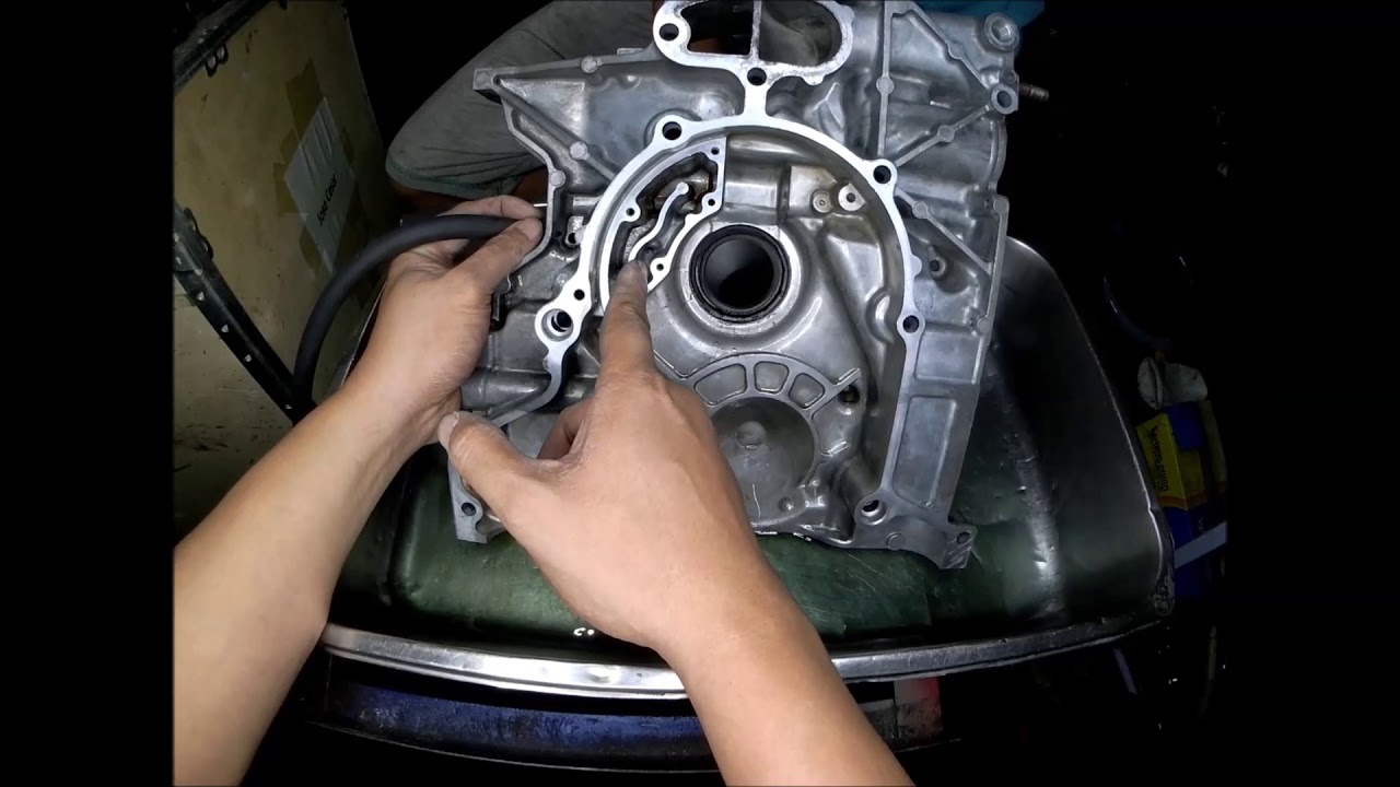 Mazda Rx-8 13B-MSP "Front cover" Galleries Holes - YouTube
