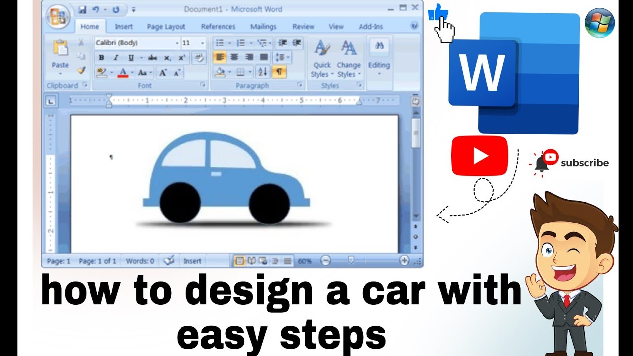 Car In MS Word Shapes Work Use Of Shapes Design Of Shapes YouTube Car In MS Word Shapes Work Use Of Shapes Design Of Shapes YouTube