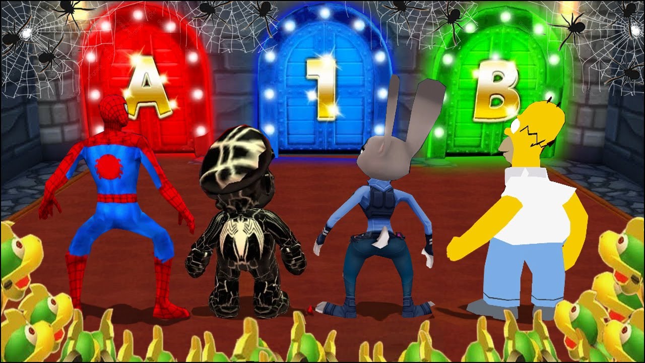Mario Party 9 MiniGames Spider Man Vs Venom Mario Vs Judy Hopps Vs ...