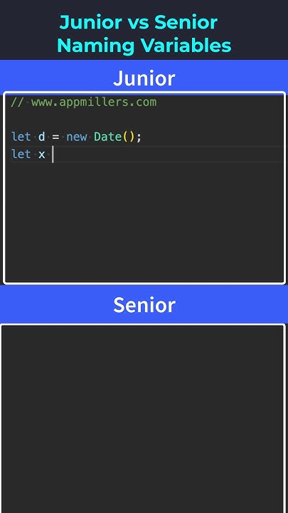 Junior vs Senior - Variable Naming #coding #python - YouTube