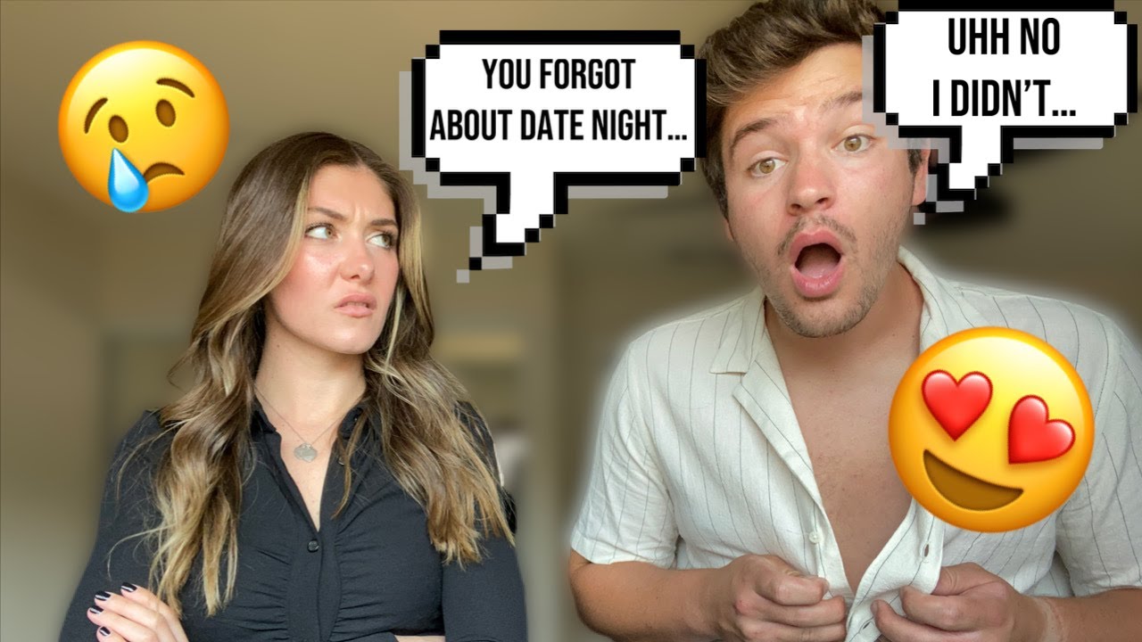 "YOU FORGOT DATE NIGHT" PRANK ON FIANCE! *CUTE REACTION* - YouTube