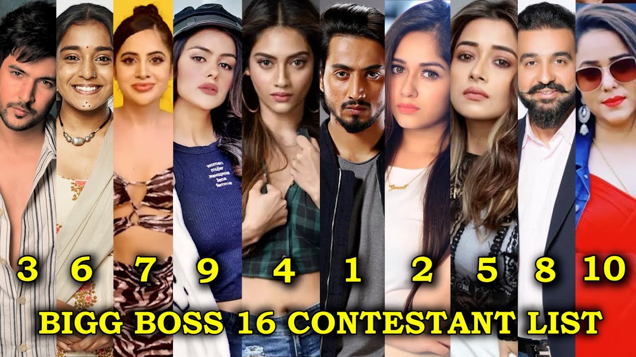 BB16: CONFIRM Contestants List 2022 | Mr Faisu,RajKundra, Jannat Zubair ...