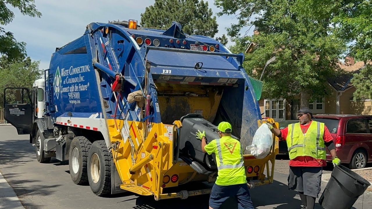 Waste Connections Stand Up Pete 520 McNeilus Rear Loader Garbage Truck ...