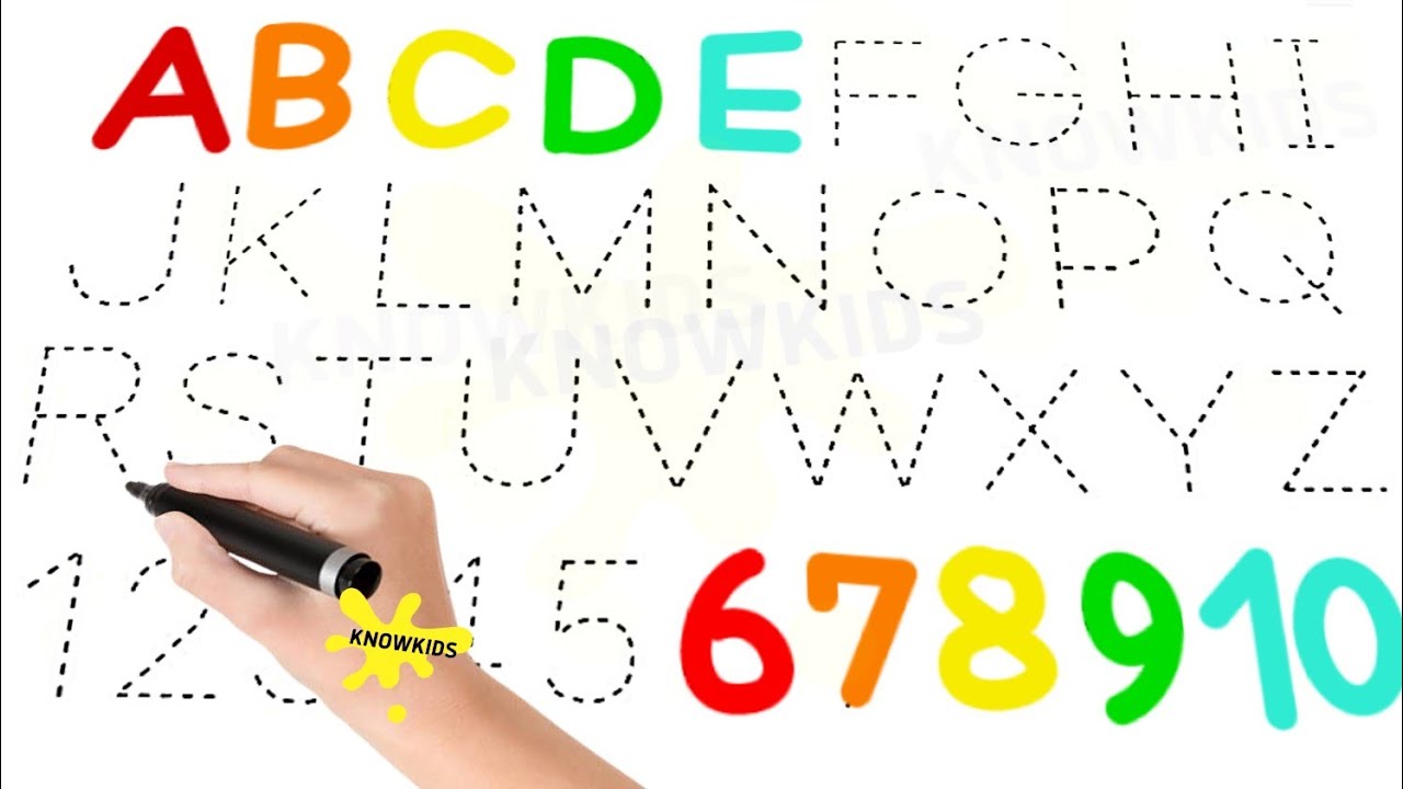Let's write uppercase abcd,numbers counting 1-20 for kids&Toddlers ...