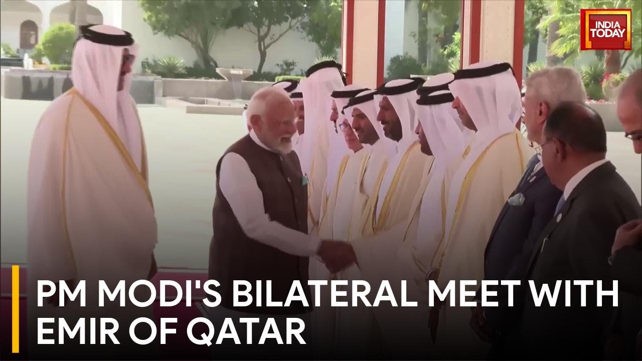 PM Modi In Qatar : PM Modi Meets Qatar Emir Following Release of Indian ...