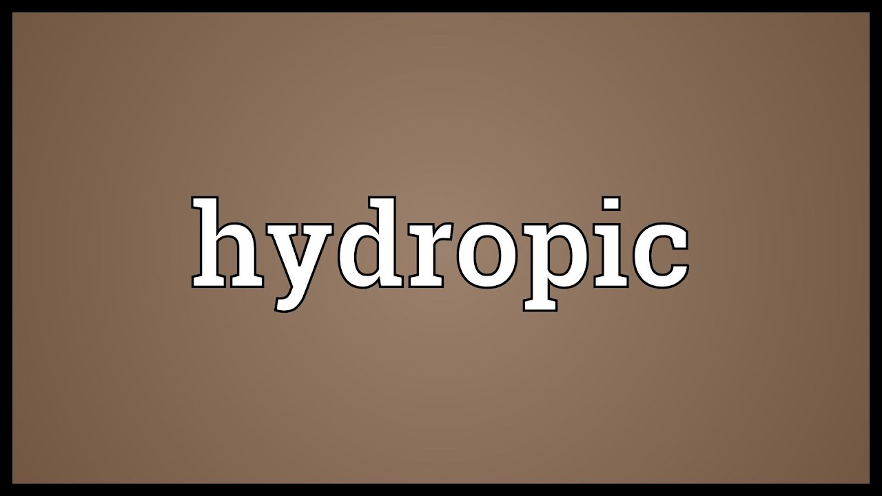 Hydropic Meaning - YouTube
