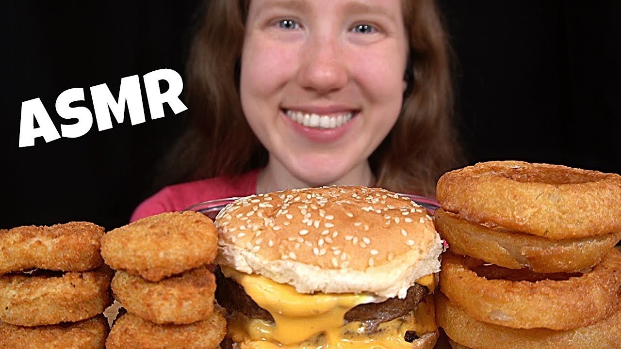 ASMR DOUBLE CHEESEBURGER MUKBANG (With SaltedCaramel ASMR) EATING ...