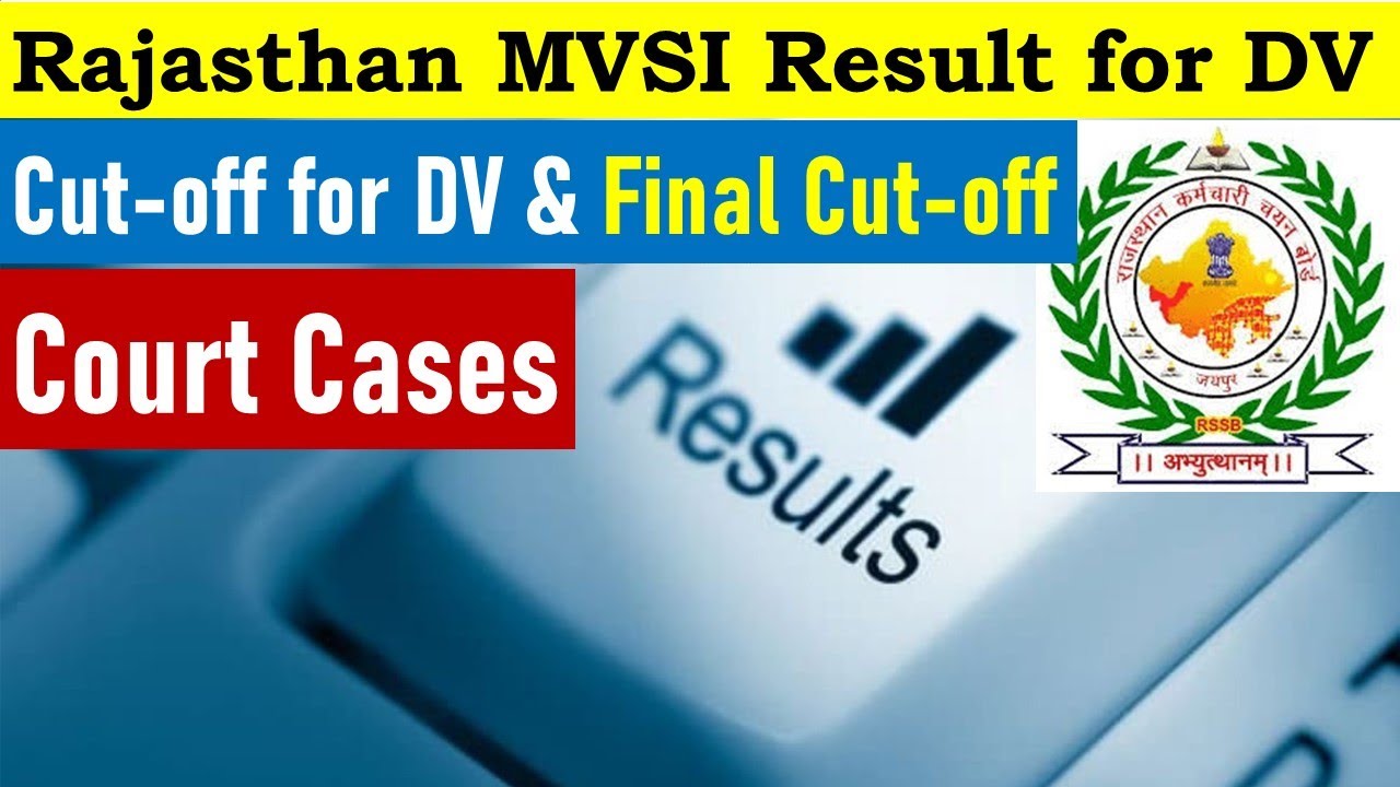 Rajasthan MVSI Cut-off for Document Verification I RSMSSB MVSI Final ...