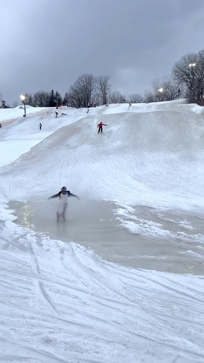 Skiing in 77 degree weather at Hyland Hills! Snow is melting fast!! - YouTube