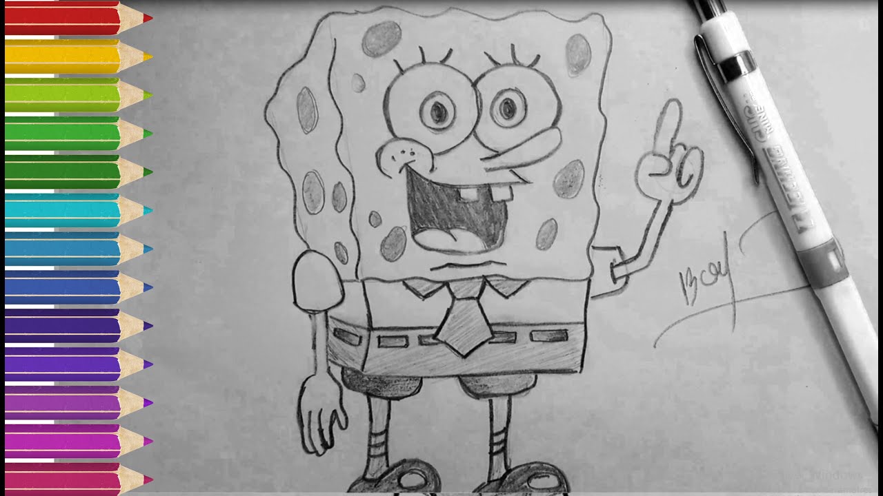 How To Draw Spongebob Squarepants - YouTube