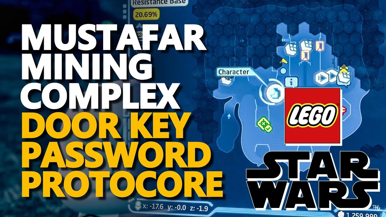 Mustafar Mining Complex Door Key Password Protocore LEGO Star Wars ...