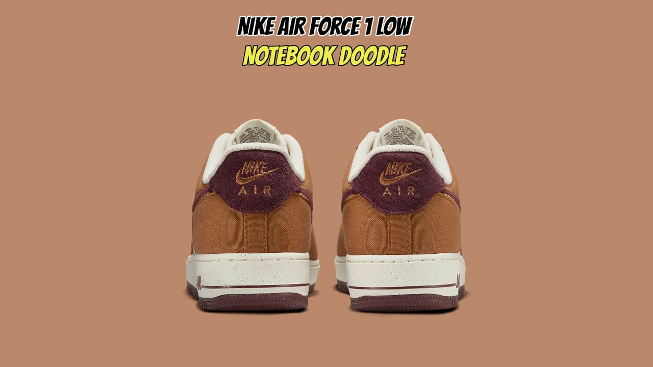 Nike Air Force 1 Low Notebook Doodle - YouTube
