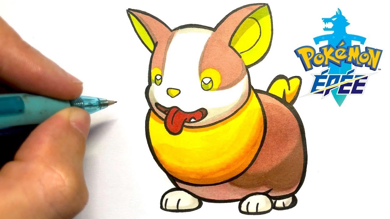 HOW TO DRAW YAMPER POKEMON SHIELD AND SWORD - YouTube