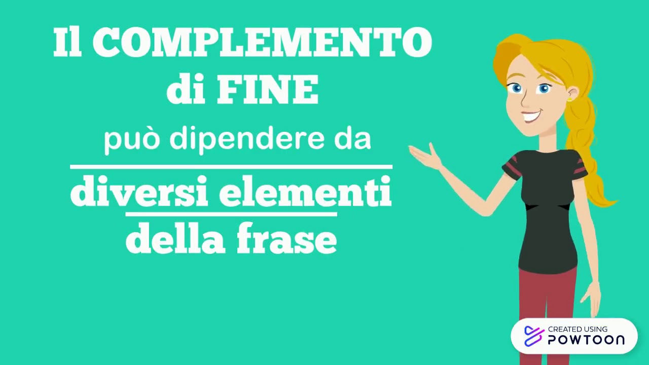 Il complemento di fine - YouTube
