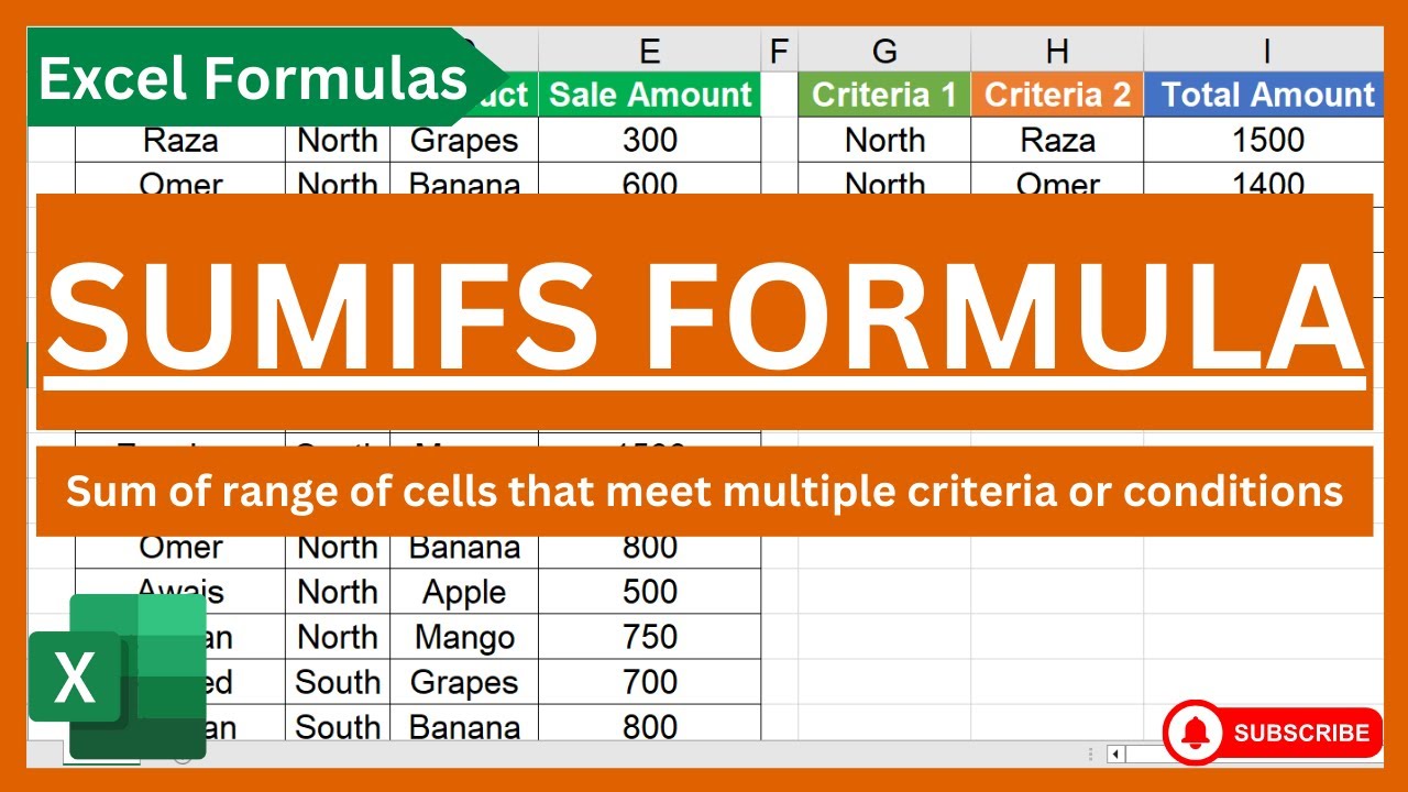 How to Use SUMIFS in Excel: Boost Spreadsheet Skills | SUMIF Formula in ...