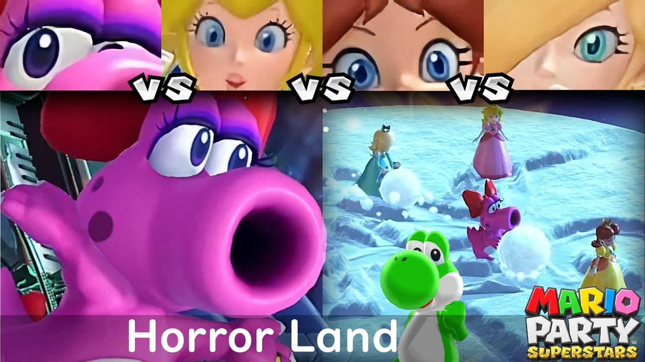 Mario Party Superstars Birdo vs Peach vs Daisy vs Rosalina in Horror ...