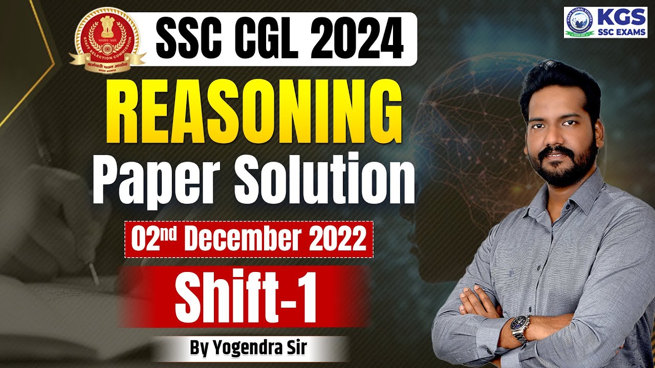 SSC CGL-2024 || 2nd December 2022 Shift-1 Reasoning Paper Solution ...