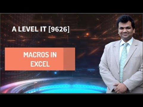 EXCEL MACROS - A Series of Video Lectures for A Level IT 9626 - YouTube