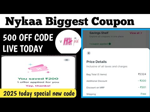 Nykaa Biggest Coupon Today || Nykaa Coupon Code 2025 - YouTube