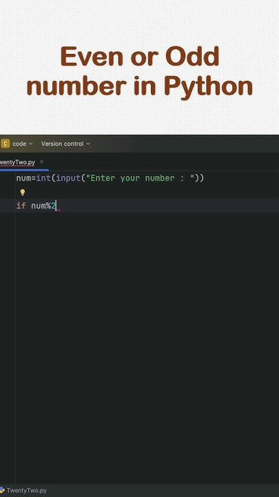 Check whether given number from user is Even or Odd number in Python #shorts #shortvideo #python ...