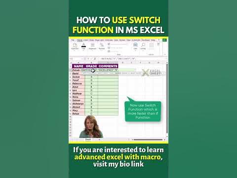 How To Use Switch Function In Ms Excel | Excel Tips & Tricks #shorts # ...