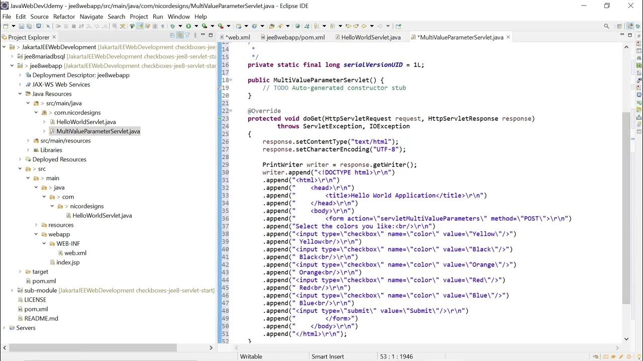 19. JSP Form submissions and Servlet Parameters - YouTube