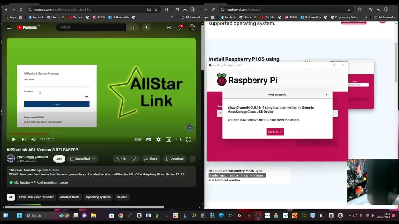 ALLSTAR LINK 3 - LOAD IMAGE USING Raspberry PI Imager - YouTube